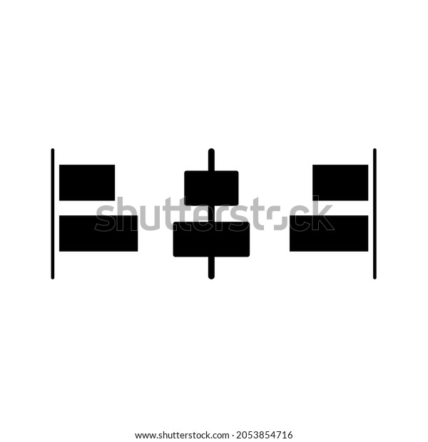 Vector Illustration Horizontally Aligned Left Right Stock Vector ...