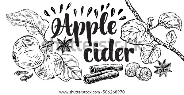 Vector Illustration Hot Drink Apple Cider Stock Vector (Royalty Free ...
