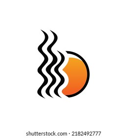 Vector Illustration Hot Wave Icon White Stock Vector (Royalty Free ...