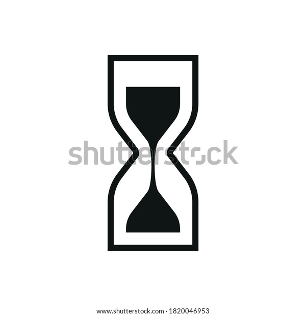 Vector Illustration Hourglass Isolated On White Stock Vector Royalty Free 1820046953