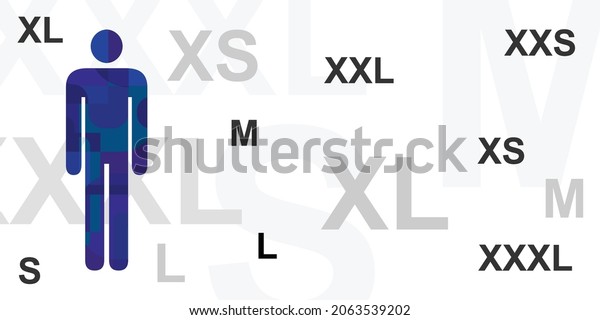 Vector Illustration Human Body Clothes Sizes Stock Vector (Royalty Free ...