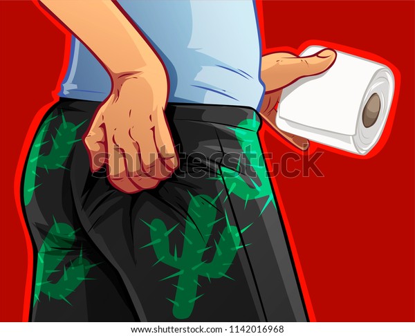 Vector Illustration Human Body Hemorrhoids Stock Vector Royalty Free