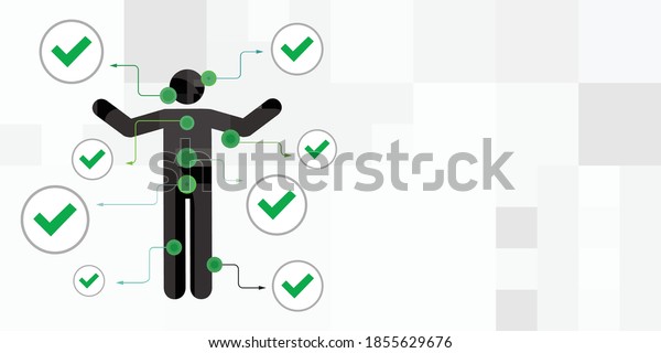 Vector Illustration Human Body Symbol Green Stock Vector (Royalty Free ...