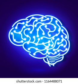 3d Illustration Bright Blue Brain Anatomy: ภาพประกอบสต็อก 457644112 ...