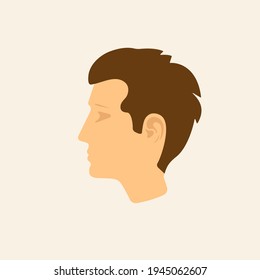 Vector Illustration Human Head Stock Vector (Royalty Free) 1945062607 ...