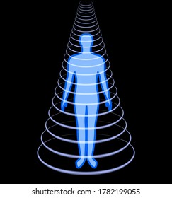 Vector Illustration Human Radiation Exposure Stock Vector (Royalty Free ...