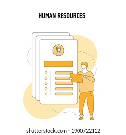 Vector Illustration Human Resources Abstract Concept Stock Vector ...