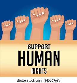 Vector Illustration Human Rights Day Background: vector de stock (libre ...