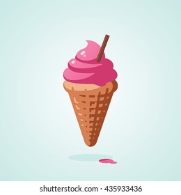 Scared Icecream Illustration Stock Illustration 1167607609