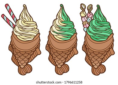 649 Fish cone ice cream Stock Vectors, Images & Vector Art | Shutterstock