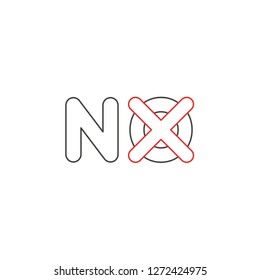 Vector Illustration Icon Concept No Word Stock Vector (Royalty Free ...