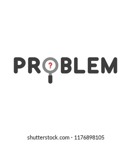Vector Illustration Icon Concept Problem Word Stock Vector (Royalty ...