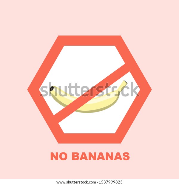 Vector Illustration Icon Crossed Out Banana Stock Vector (Royalty Free ...