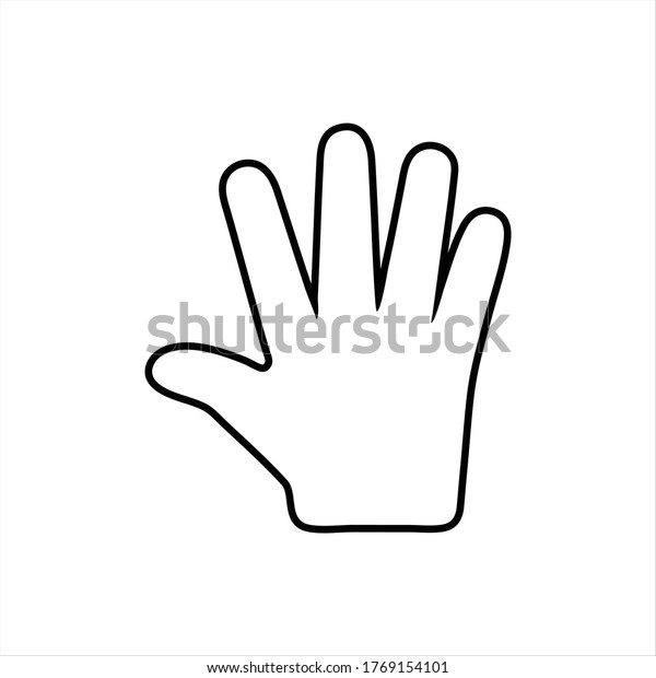 Vector Illustration Icon Finger Outline Stock Vector (Royalty Free ...