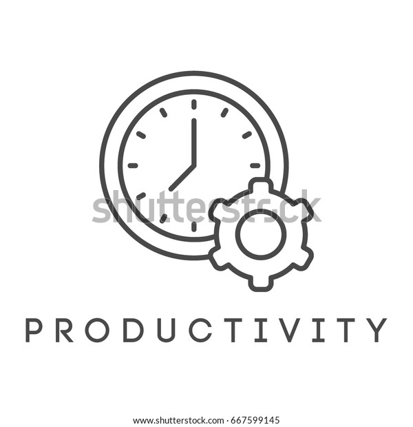 Vector Illustration Icon Productivity Stock Vector (Royalty Free) 667599145