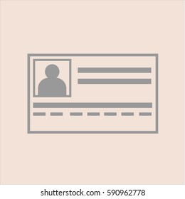 Vector Illustration Identification Card Grey Color Stock Vector ...