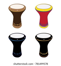 Vector Illustration Image Drum Darbuka Different Stock Vector (Royalty ...