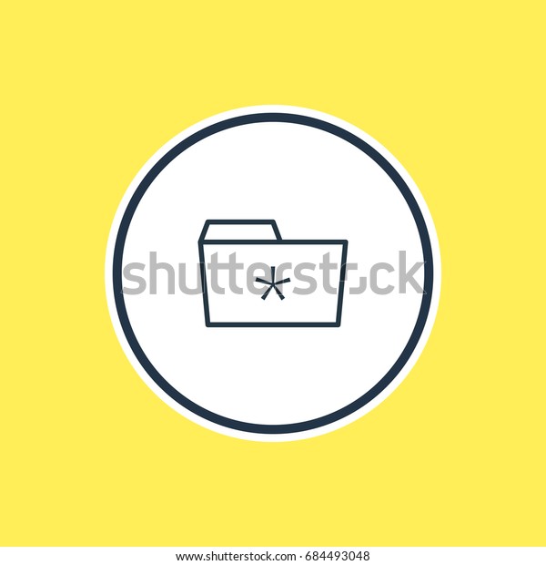 Vector Illustration Important Outline Beautiful Dossier Stock Vector ...