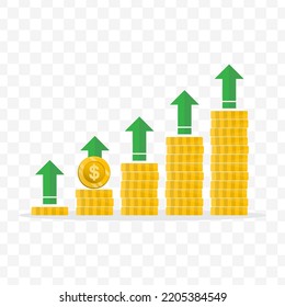 Vector Illustration Increase Investment Colored Vector Stock Vector ...