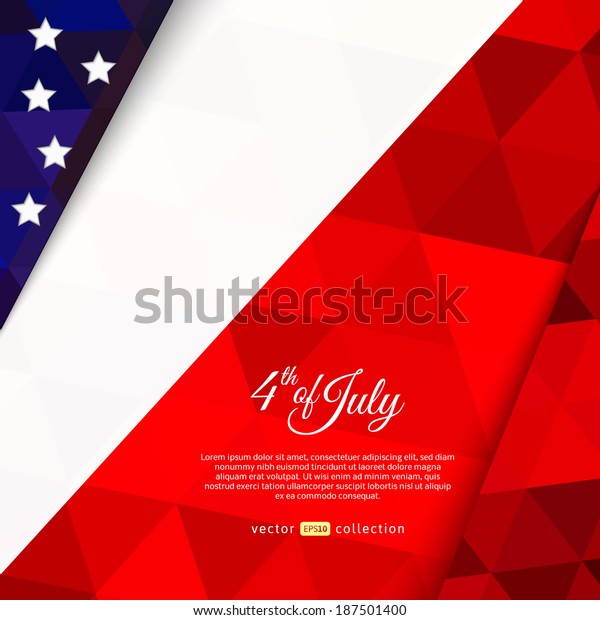 Vector Illustration Independence Day Colors Usa Stock Vector (Royalty ...
