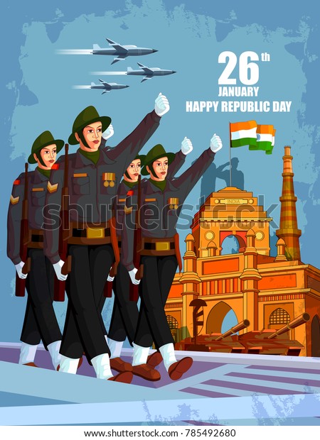 Vector Illustration Indian Army Flag Happy: เวกเตอร์สต็อก (ปลอดค่า ...