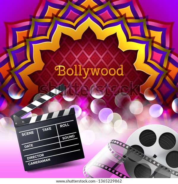 Vector Illustration Indian Logo Sign Bollywood Stock Vector (Royalty ...