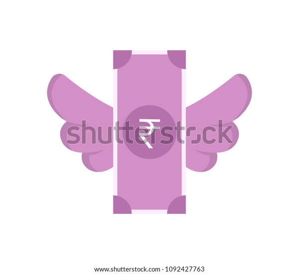 Vector Illustration Indian Rupee Currency Banknote Stock Vector ...