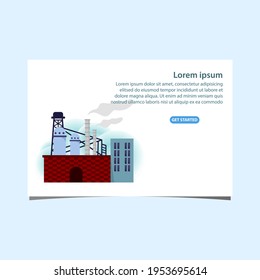 Vector Illustration Industrial Background Poster Factory Stock Vector ...