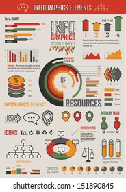 Vector Illustration Info Graphics Retro Elements Stock Vector (Royalty ...