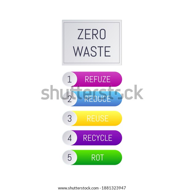 Vector Illustration Infographic 5r Chart Design Stock Vector (Royalty ...
