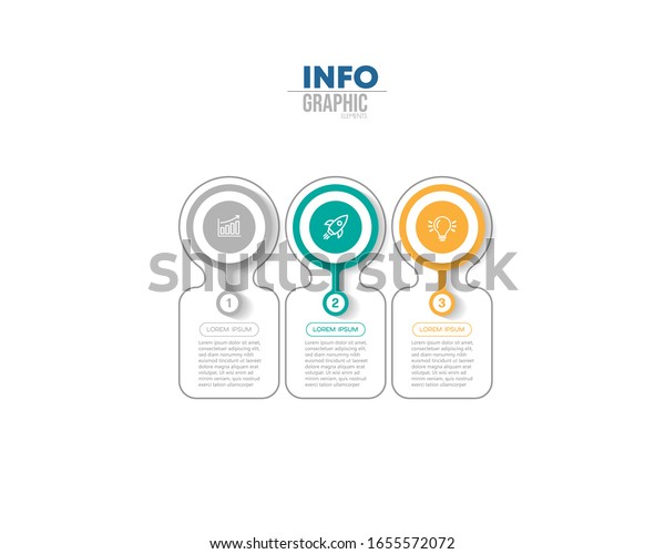 Vector Illustration Infographic Design Template Icons Stock Vector