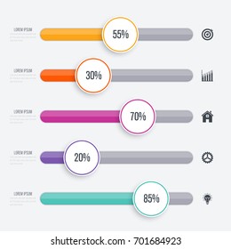 Vector Illustration Infographic Five Options Stock Stock Vector ...