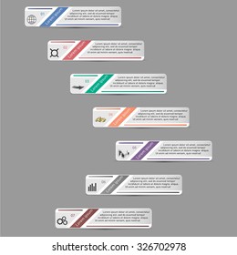 Vector Illustration Infographic Template 7 Steps : image vectorielle de ...