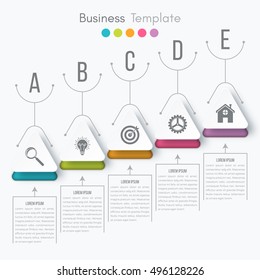 Vector Illustration Infographics 5 Options Stock Vector (Royalty Free ...