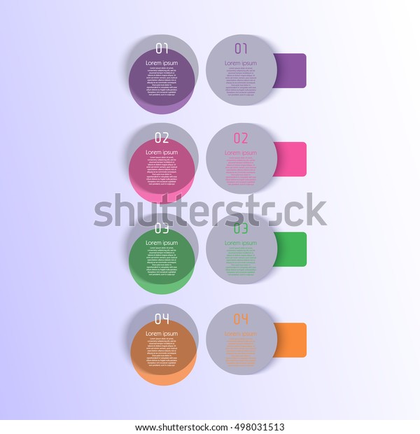 Vector Illustration Infographics Four Options Two Stock Vector (Royalty ...