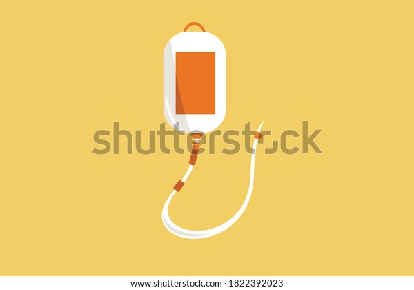 Vector Illustration Infusion Patient Stock Vector (Royalty Free ...