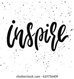 Vector Illustration Inspire Hand Drawn Typography: vector de stock ...
