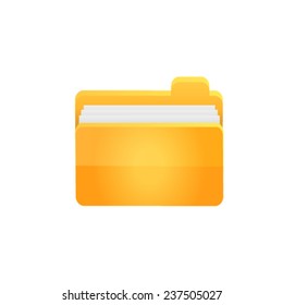 Vector image of colorful computer folder icon | Public domain vectors