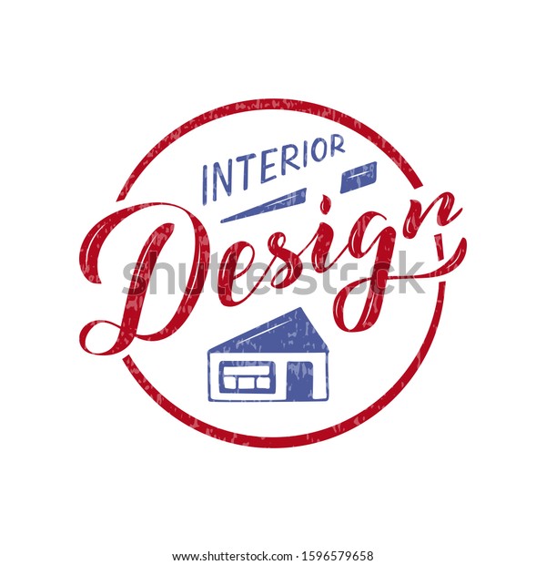 Vector Illustration Interior Design Lettering Banner Stock Vector ...