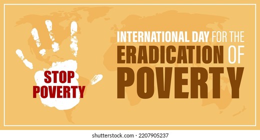 Vector Illustration International Day Eradication Poverty Stock Vector