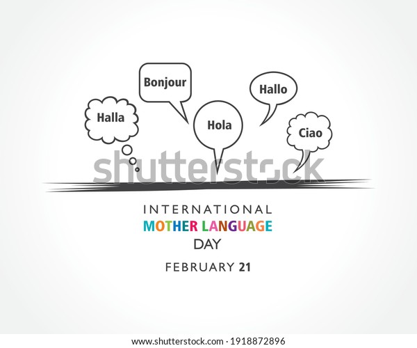 Vector Illustration International Mother Language Day Stock Vector ...