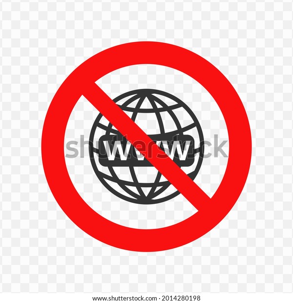Vector Illustration Internet Prohibited Icon Dark Stock Vector (Royalty ...