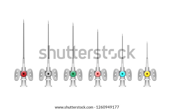 vector illustration of an intravenous catheter.