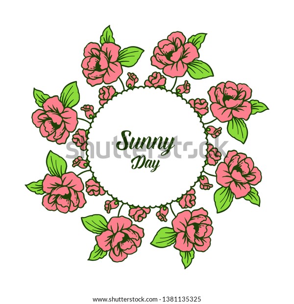 Vector Illustration Invitation Card Sunny Day Stock Vector (Royalty ...
