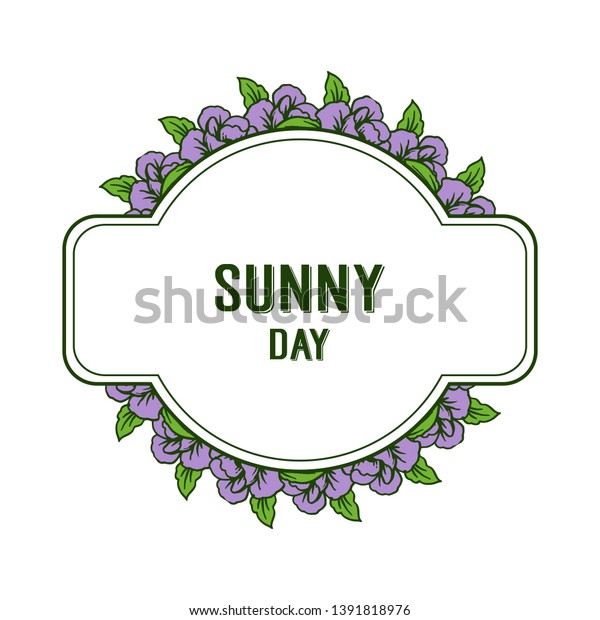Vector Illustration Invitation Card Sunny Day Stock Vector (Royalty ...
