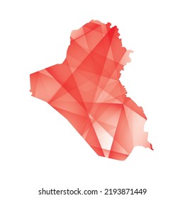 Vector Illustration Iraq Map Red Colored Stock Vector (Royalty Free ...