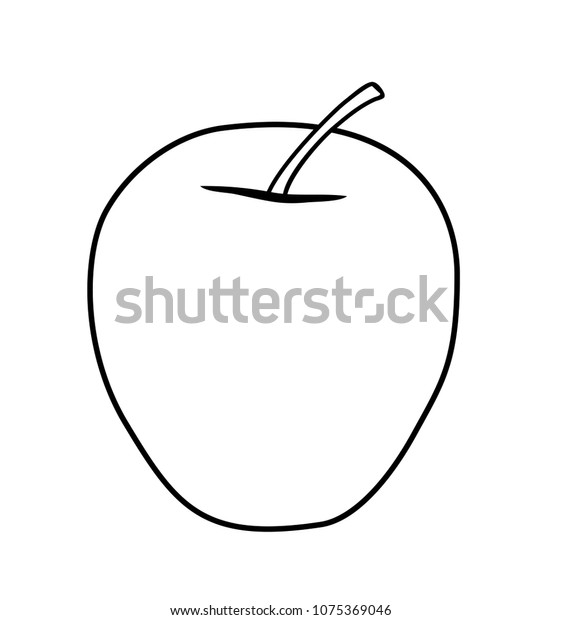 Vector Illustration Isolated Asymmetric Cartoon Apple Stock Vector ...