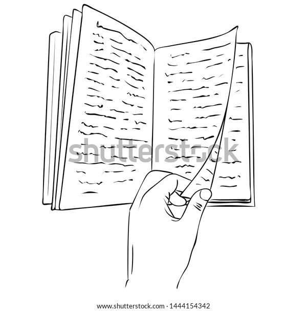 Vector Illustration Isolated Hand Turning Over Stock Vector (Royalty ...