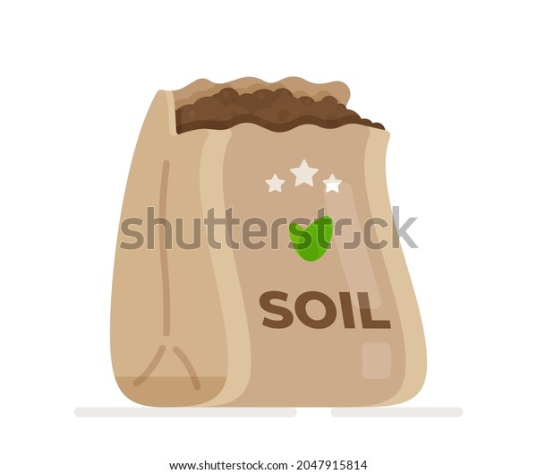 Vector Illustration Isoleted Bag Soil Symbol Stock Vector (Royalty Free ...