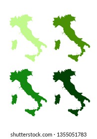 Vector Illustration Italy Maps Stock Vector (Royalty Free) 1355051783 ...